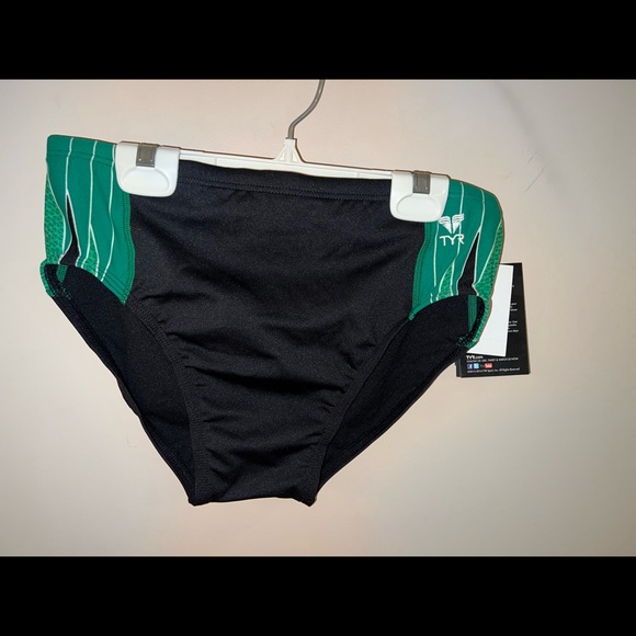 TYR | Swim | Nwt Mens Size 36 Tyr Black Green Swim Briefs Swimsuit 42 Tag Bathing Suit | Poshmark